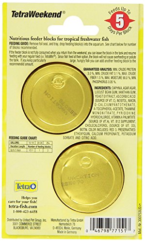 Tetra 77151 TetraWeekend Tropical Slow-Release 5-Day Feeder, 4 Count