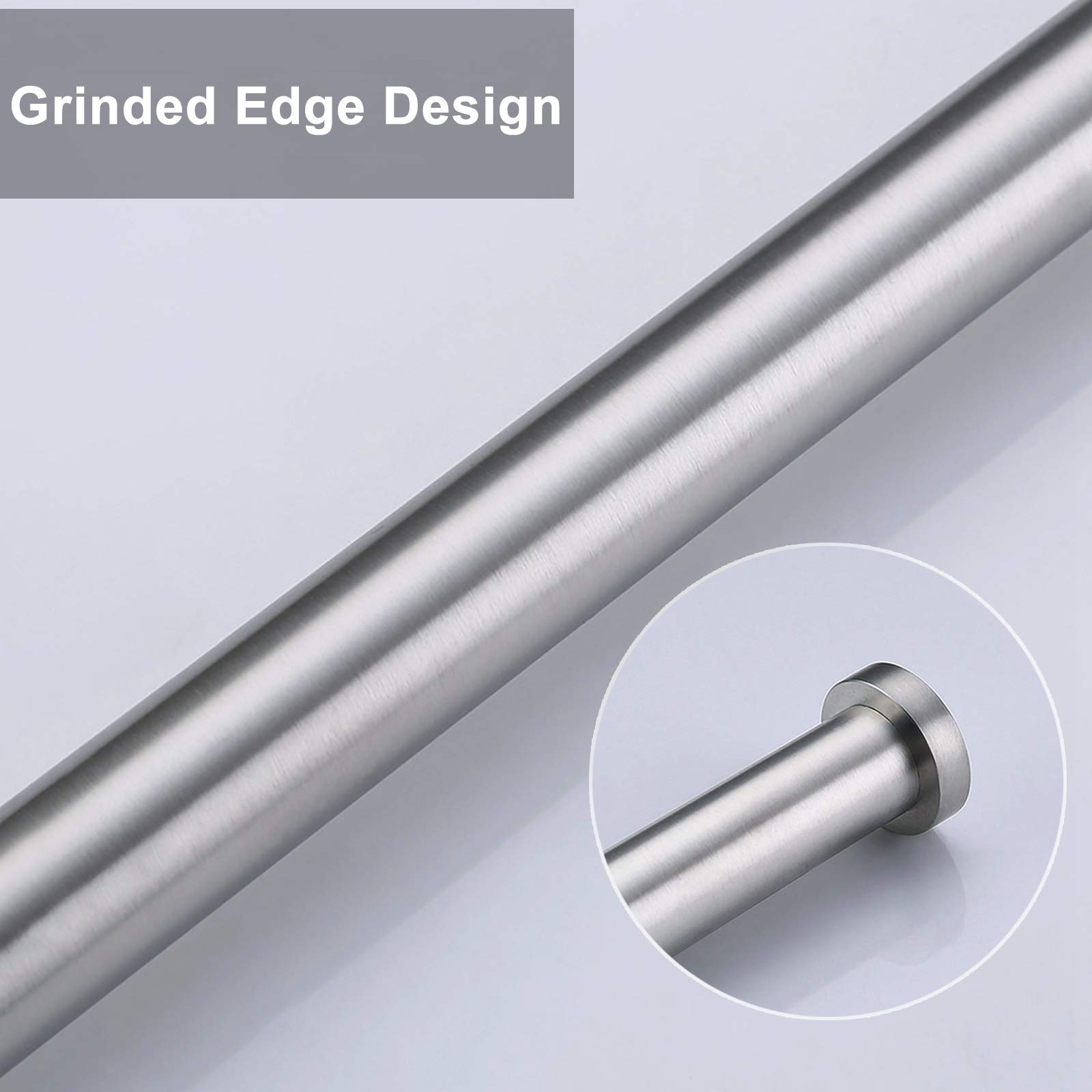 Brushed Nickel Paper Towel Holder,Under Kitchen Cabinet Towel Paper Rack,Wall Mounted Round SUS304 Stainless Steel Dispenser for Bathroom Kitchen Tissue Towel Roll,11 inch