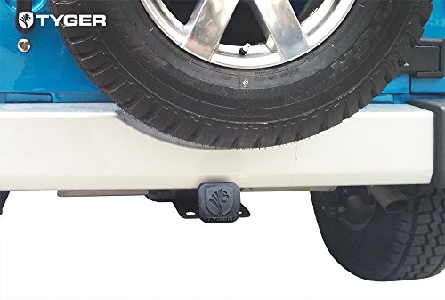 TYGER Towing Combo: 2inch Receiver Hitch & Wiring Harness & Hitch Cover Fits 2007-2018 Wrangler JK 2Dr & 4Dr (Exclude 2018 JL Models)