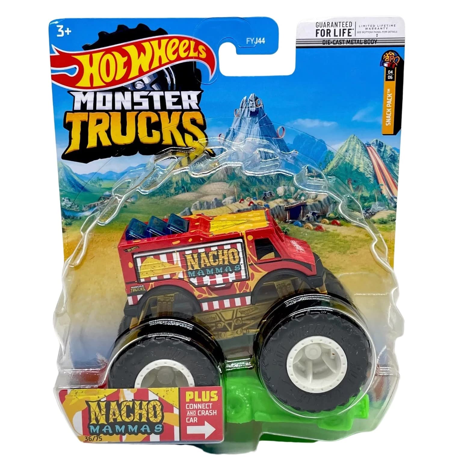 Hot Wheels Monster Trucks Nacho Mammas, Re Crushable 35/75 [Fast Foodie 2/6] red 2021