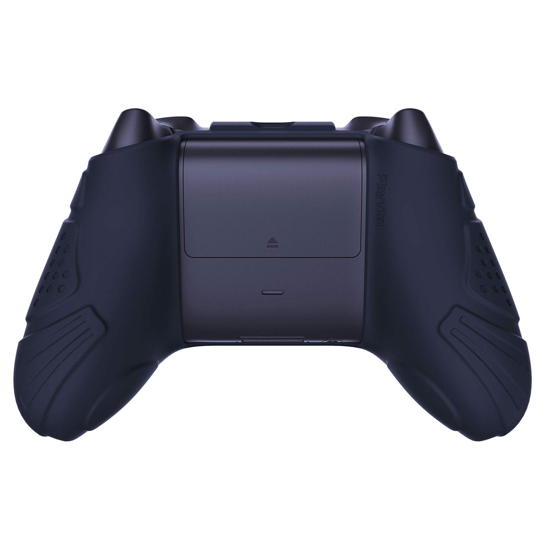 PlayVital Guardian Edition Black Ergonomic Soft Anti-Slip Controller Silicone Case Cover, Rubber Protector Skins with Black Joystick Caps for Xbox Series S and Xbox Series X Controller
