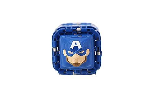 MARVEL Avengers Battle Cubes 2-Pack, Captain America VS Black Panther, Unleash Power, Launch Attack, 2 Cubes & 6 Tokens, RPS Auto-Battle System, Battle Cube APP, Collectible Pocket-Sized Game, Ages 5+