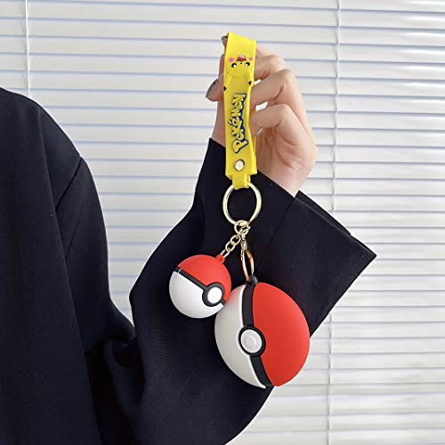 Cute Airpod 3rd Case, Funny 3D Cartoon Key Chain Case, Soft PVC Full Protection Shockproof Charging Case Cover Compatible with for 2021 Airpod 3rd. (3rd Pendant Ball)