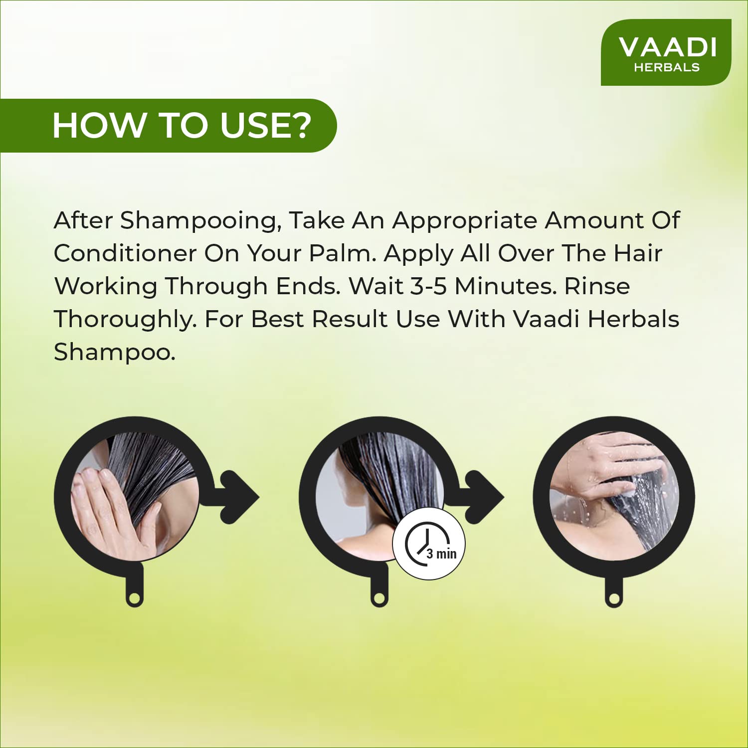 Vaadi Herbals Silky Smooth Conditioner ★ Olive Oil Conditioner with Avocado Extract ★ Herbal Conditioner ★ Sulfate Free ★ Scalp Therapy ★ Moisture Therapy ★ ALL Natural ★ 350 Ml(11.7 Oz)