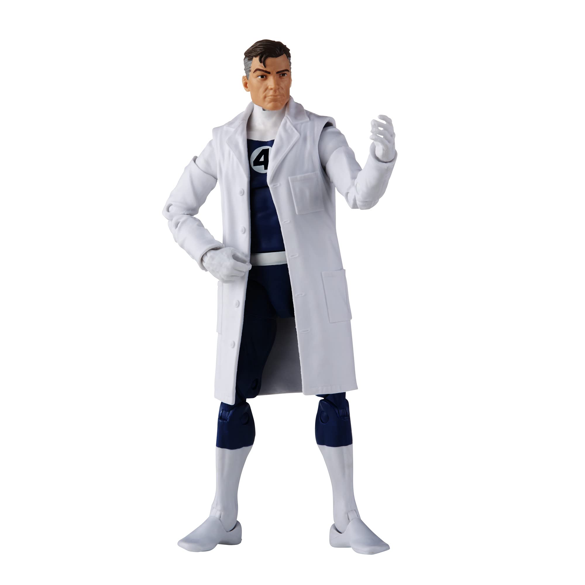 Marvel Hasbro Legends Series Retro Fantastic Four Mr. Fantastic 6-inch Action Figure Toy, Includes 4 Accessories