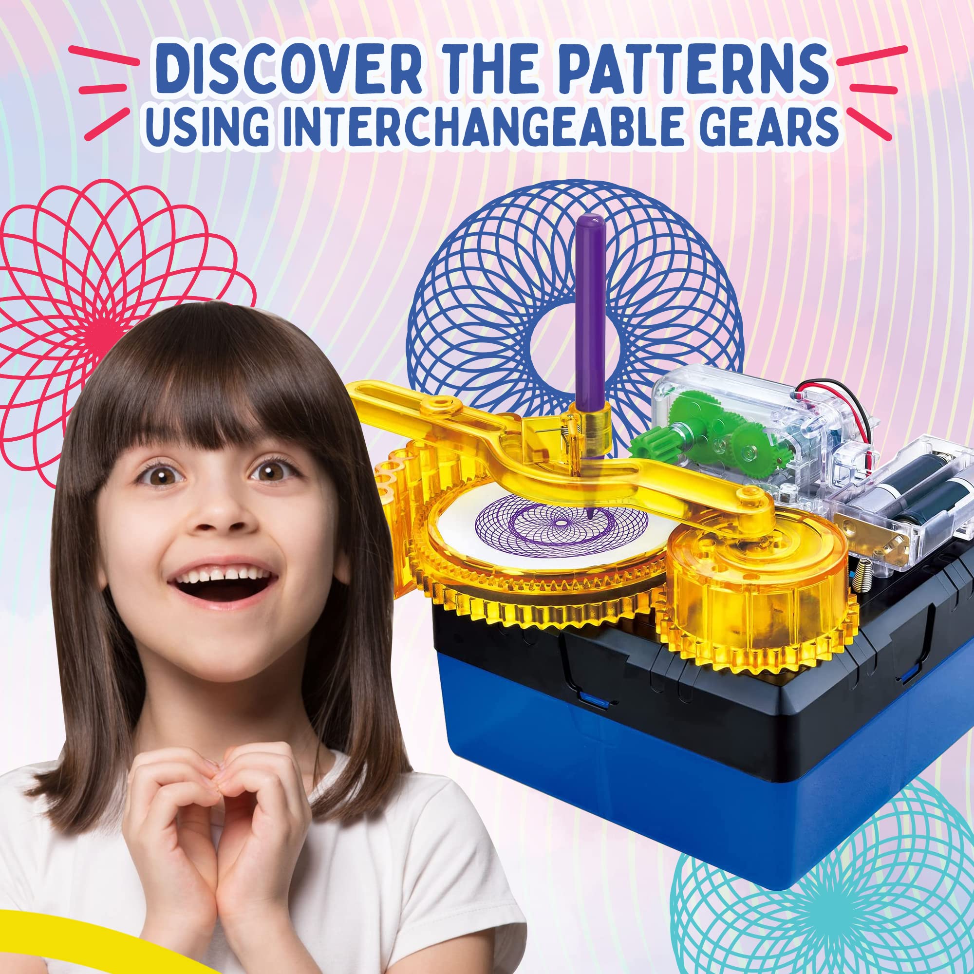 Playz Electric Drawing Kit for Kids - Motorized DIY Doodle Board - Build Your Own Electronic Circuit Board Doodler Using a Science Kit for Kids Age 8-12 - Perfect Arts & Crafts Toy for Boys, & Girls