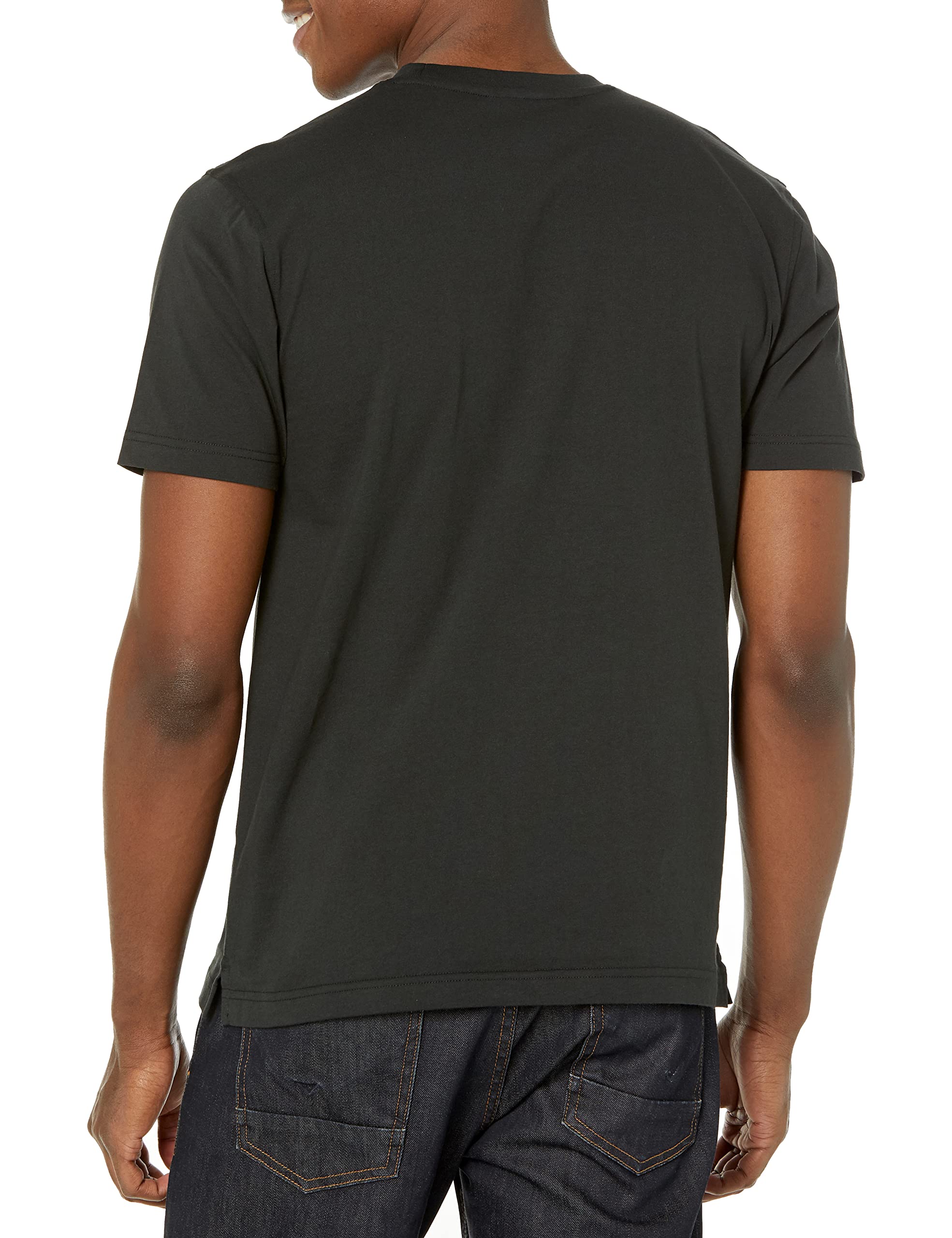 Brooks Brothers Men's Short Sleeve Cotton Crew Neck Logo T-Shirt, Black, Large