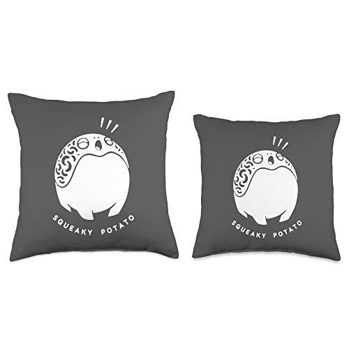 Desert rain frog, cute, squeaky, amphibian potato Throw Pillow, 16x16, Multicolor