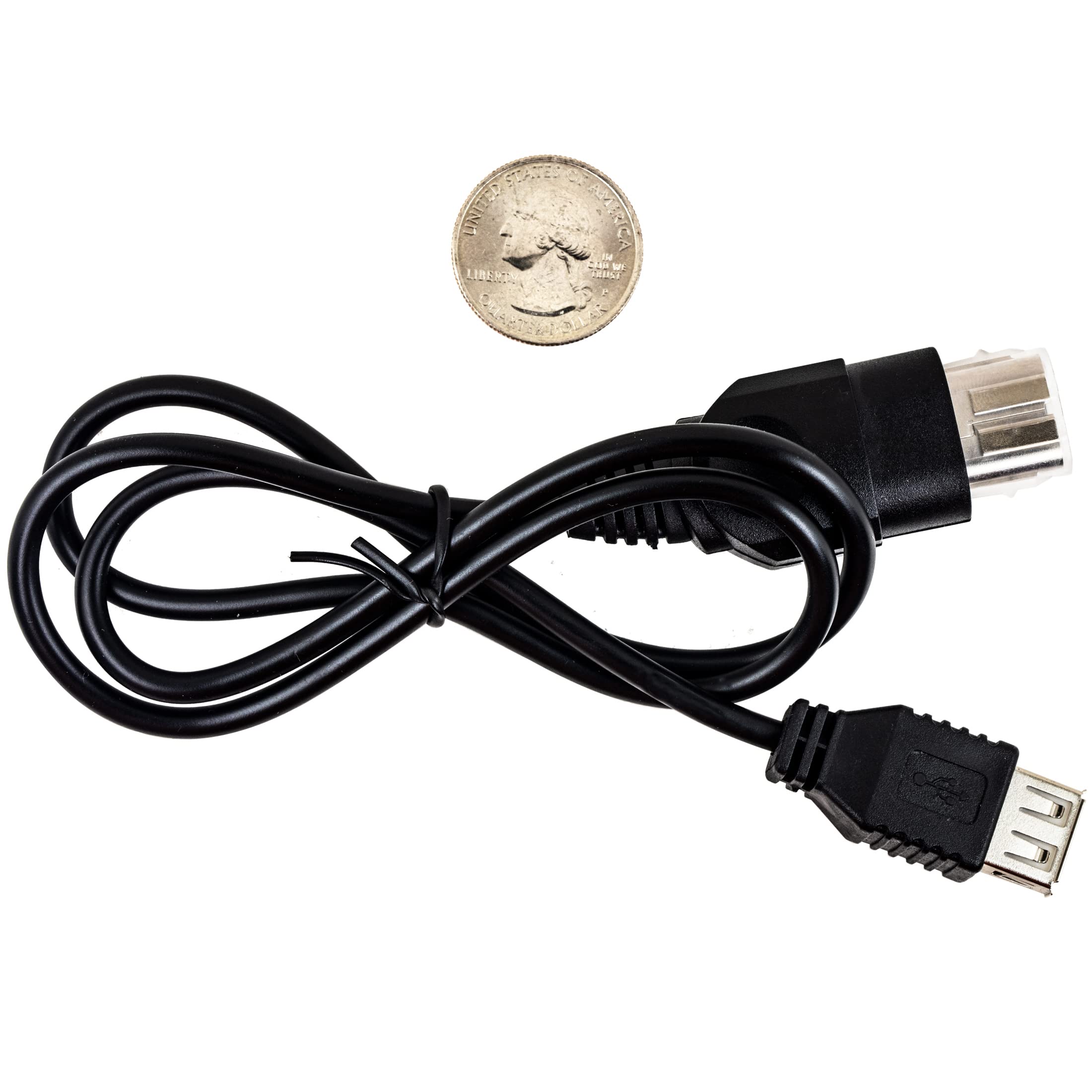 risingsaplings PC Female USB Converter Adapter Cable Cord for Original Xbox Console Gen.1 Console About 30.5in Length (1 PCS)