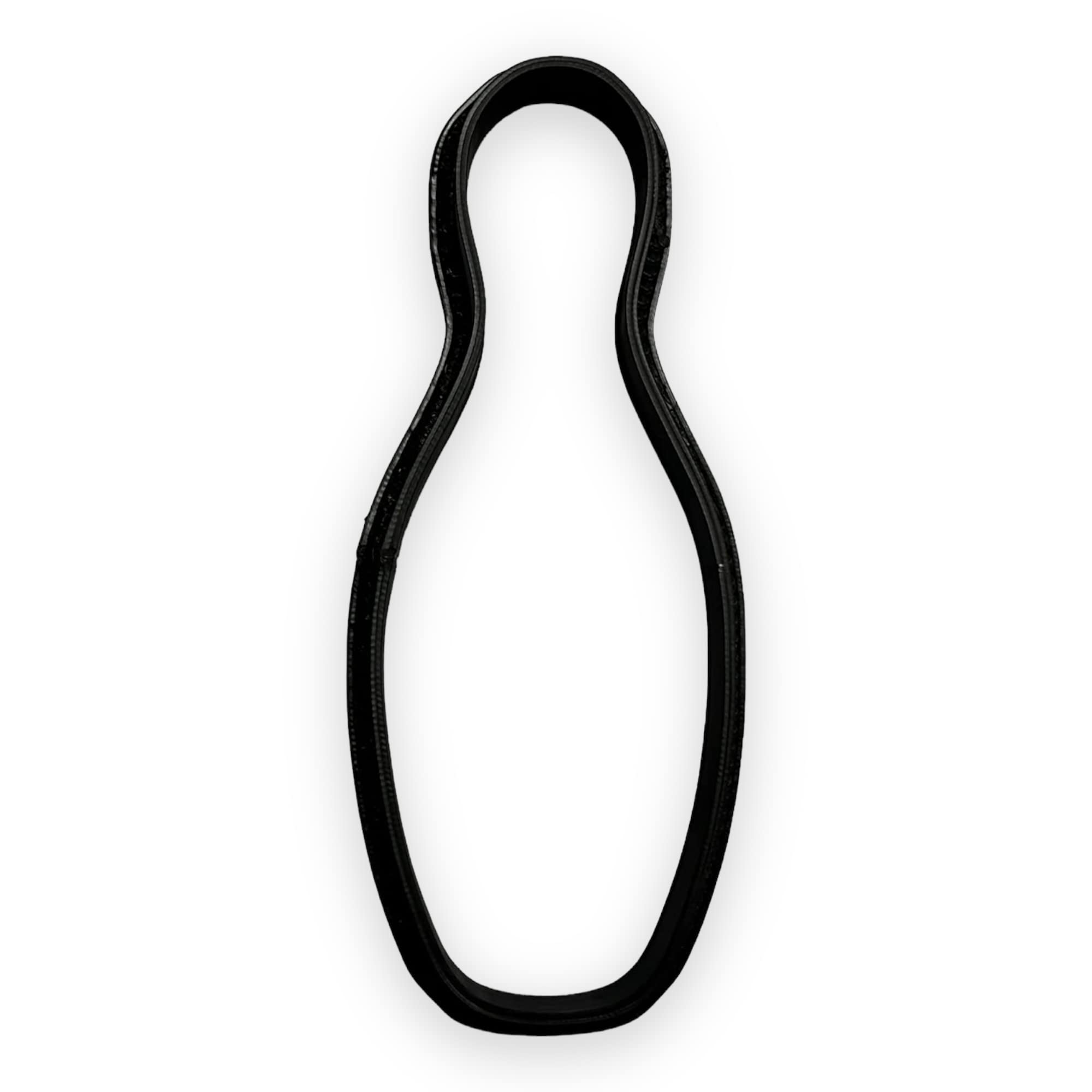 Bowling Pin Cookie Cutter with Easy to Push Design (4 inch)