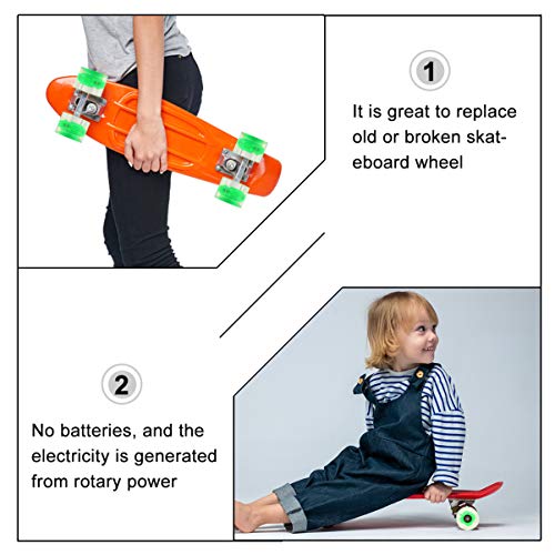 BESPORTBLE Skateboard Wheels with Bearings 60mm Longboard Wheels Cruiser Wheels Street 4pcs
