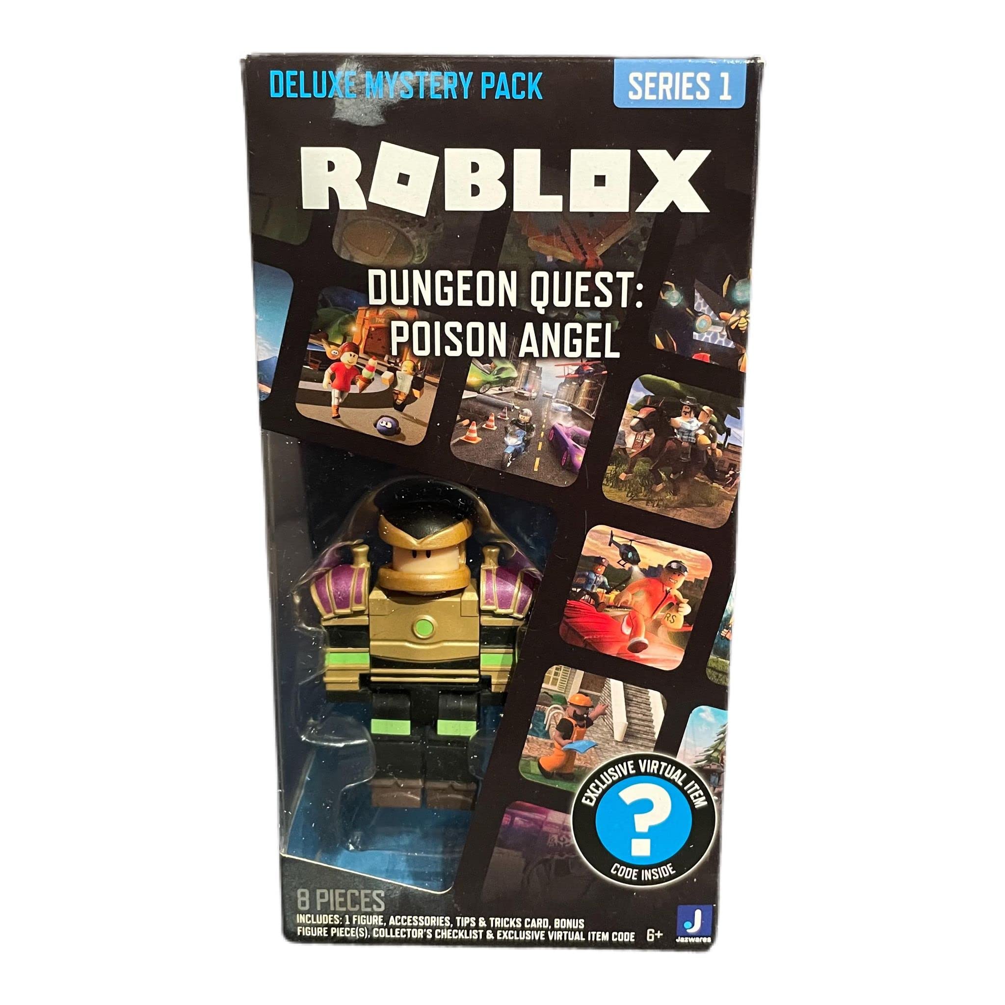 Roblox Deluxe Mystery Pack Action Figure Series 1 - Includes Exclusive Virtual Item (Choose Figure) (Poison Angel)