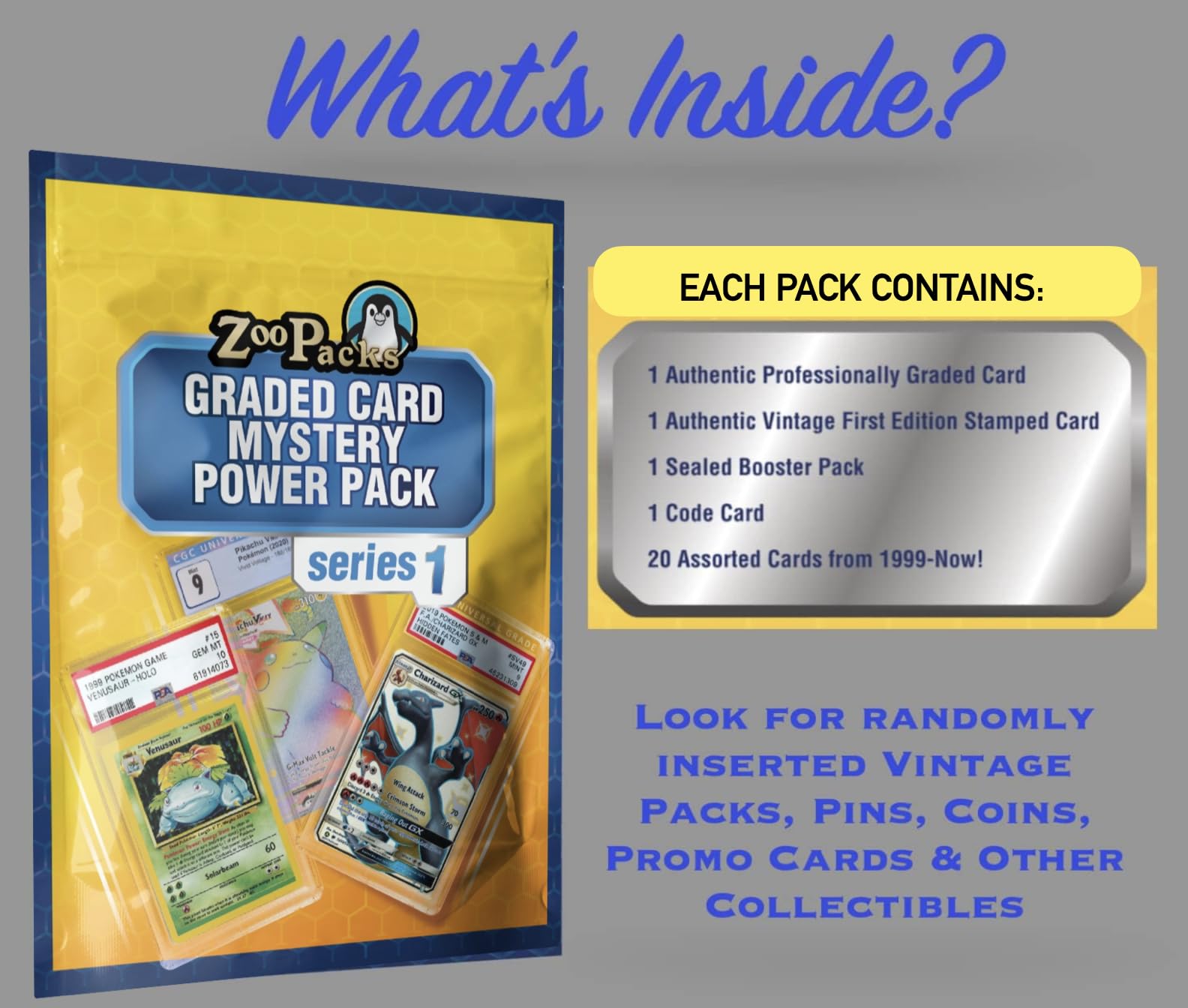 Zoo Packs Pokemon Graded Card Mystery Power Pack - Amazon Exclusive