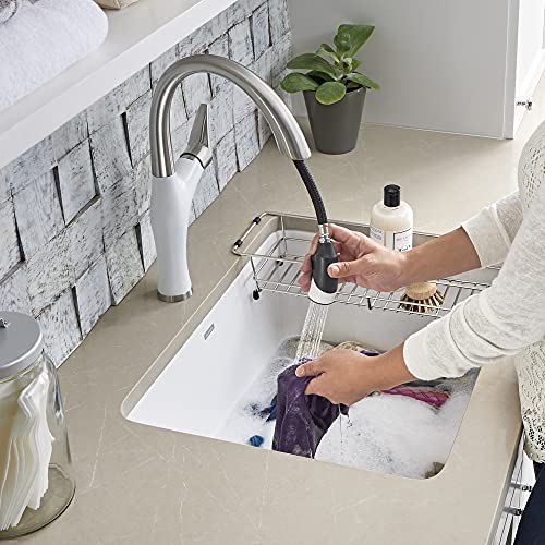 BLANCO 401927 LIVEN Drop-in or Undermount Laundry Sink, 25" L x 22" W x 12" D, White
