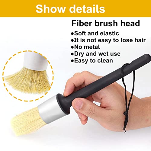 Detailing Brush Set, 5 Pcs Soft Automotive Detail Brushes, Different Sizes Car Detailing Brushes for Cleaning Wheels, Interior, Exterior, Engine