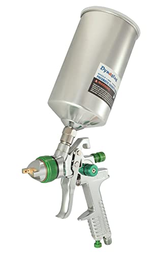 Dynastus 1 Quart Gravity Feed Paint Pot Aluminum Spray Gun Cup with Nylon Snug Fitting Press Fit Lid, 3/8" Attachment Thread