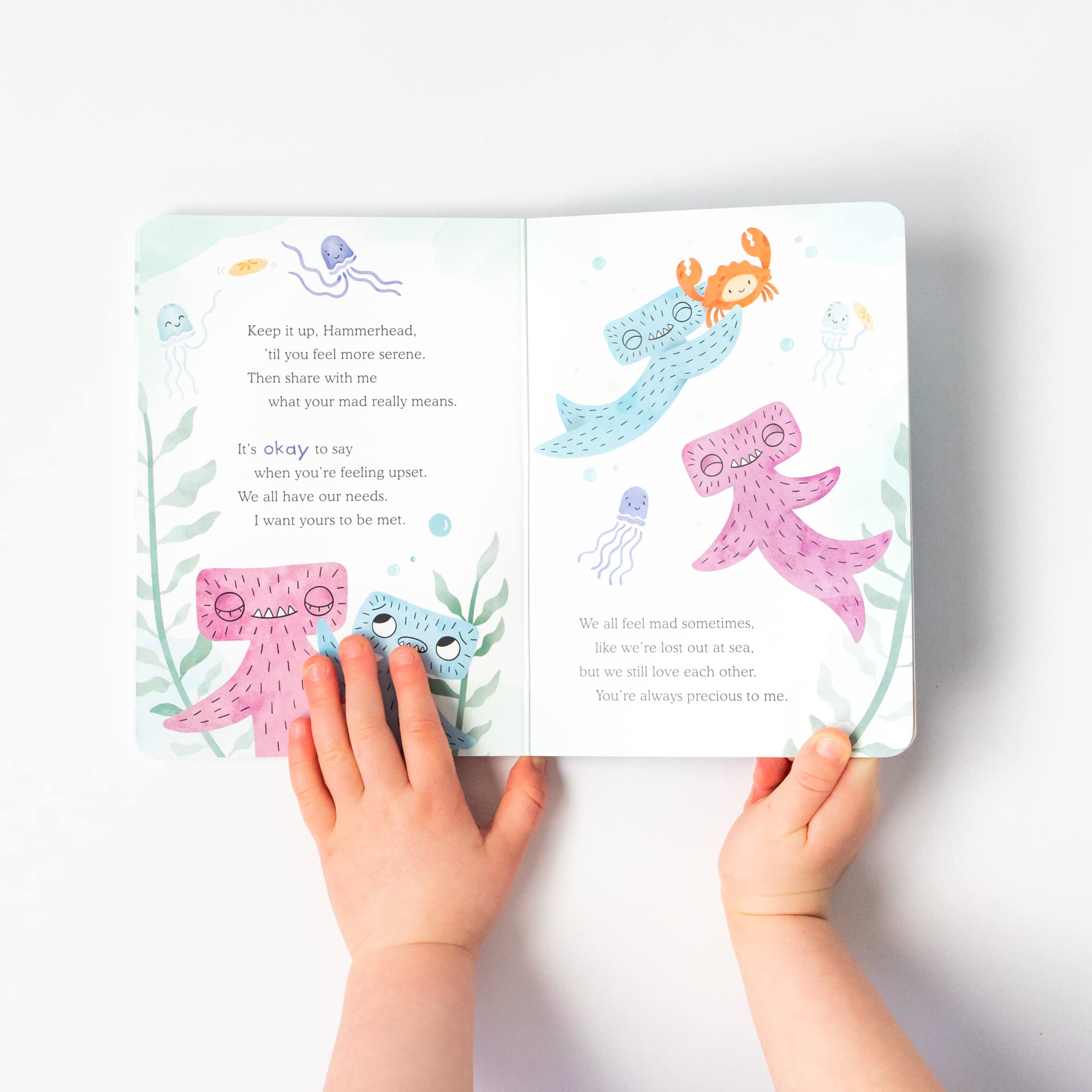 Slumberkins Hammerhead Kin Board Book and Stuffed Animal Set | Promotes Conflict Resolution, Social Skills & Responsibility | Social Emotional Learning & Development | 14” Soft Plush