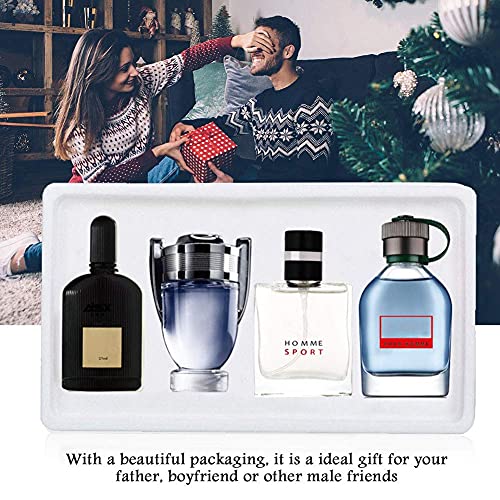 Brrnoo 25 ml 4 Bottles Men's Perfume, Perfume Mature Men Perfume Long Lasting Perfume, Lightweight Durable Perfume Cologne Perfume Set, Christmas Thanksgiving for Idea Adeau Homme