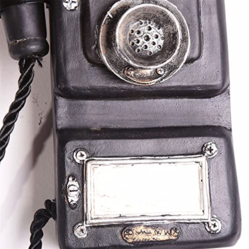 CGF- Decorative Telephones Wall Hanging Phone Model Decorate, Old Fashioned Corded Telephone Landline Phone Wired Telephone for Home Office Hotel, Black