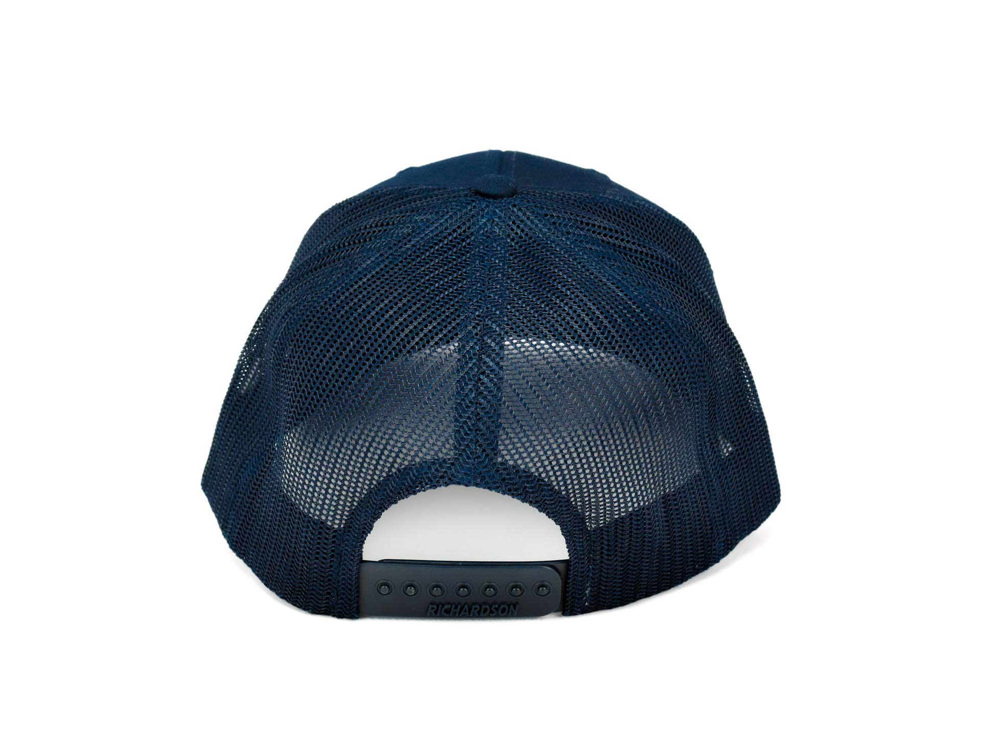 Branded Bills Arkansas PVC Patriot Patch Hat Curved Trucker - One Size Fits All (Navy/Navy)
