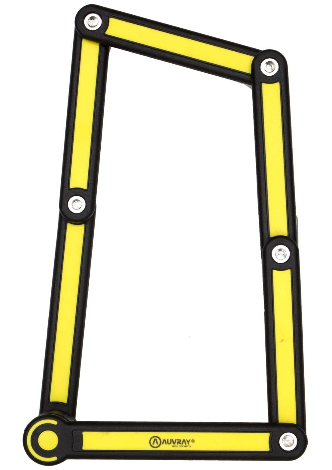 AUVRAY Anti-Theft Heavy Duty Folding Bike Lock, 3.7ft Long, Steel, with Universal Bracket and 2 Milled Keys