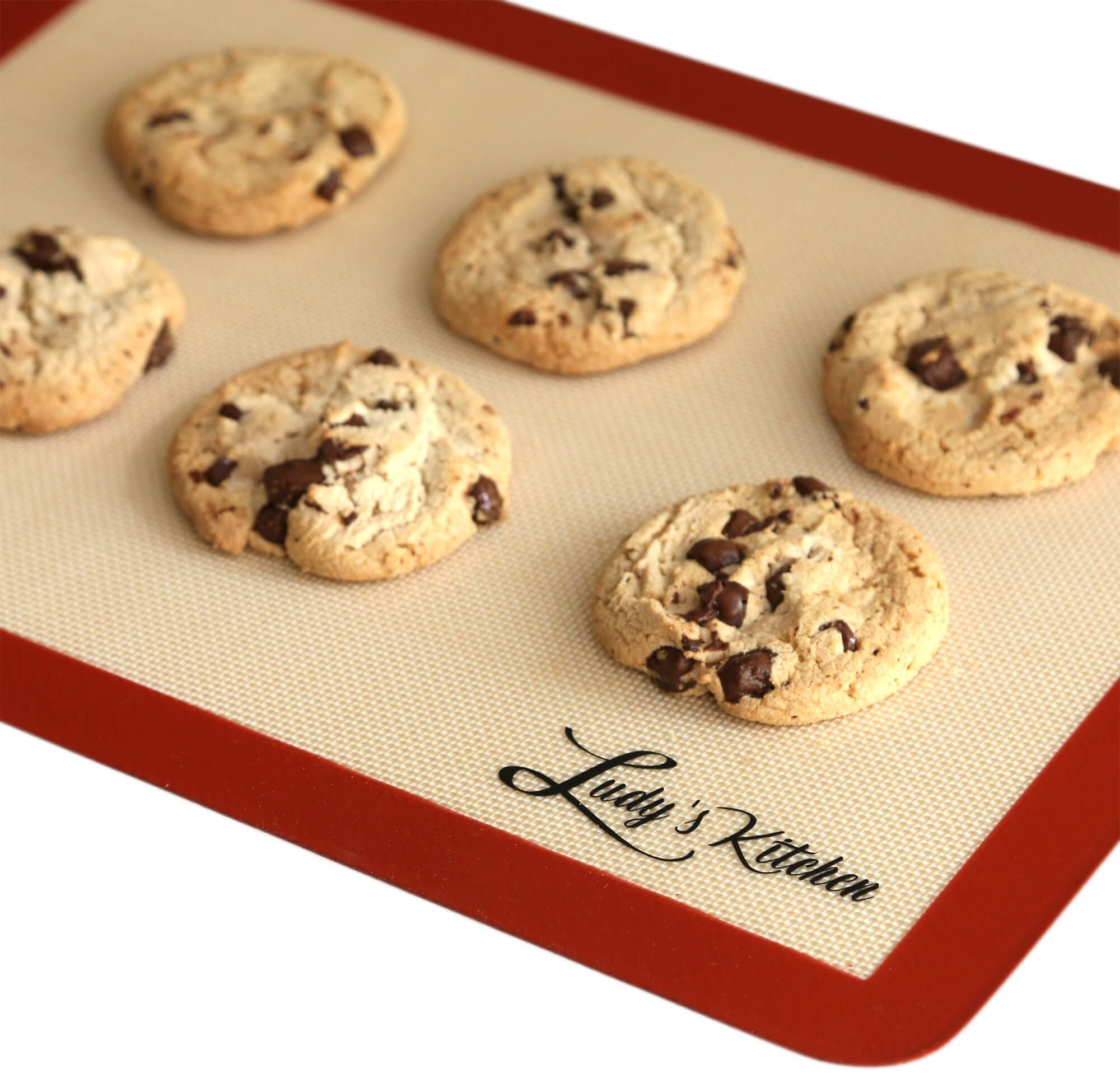 Baking Sheet Liners, 2-Pc Set by Ludy's Kitchen - Replaces Baking Papers - Commercial Grade Silicone Baking Mats - Non Stick, Durable, & Reusable Oven Pan Liners - Great Gift Ideas