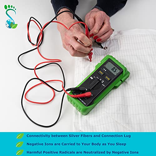 Earthing Grounding Fitted California King Size Sheet β Earthing Sheet for Healing Sleep & Wellbeing - c/w 15 ft Bed Grounding Cord - Earthing Sheets & Ground Earthing Products by Earth Potential