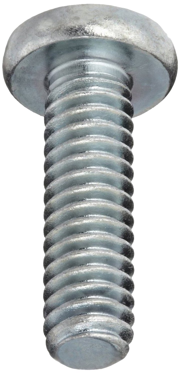 Small Parts Steel Machine Screw, Zinc Plated Finish, Pan Head, Phillips Drive, Meets ASME B18.6.3, 2-1/2" Length, Partially Threaded, #8-32 UNC Threads (Pack of 25)