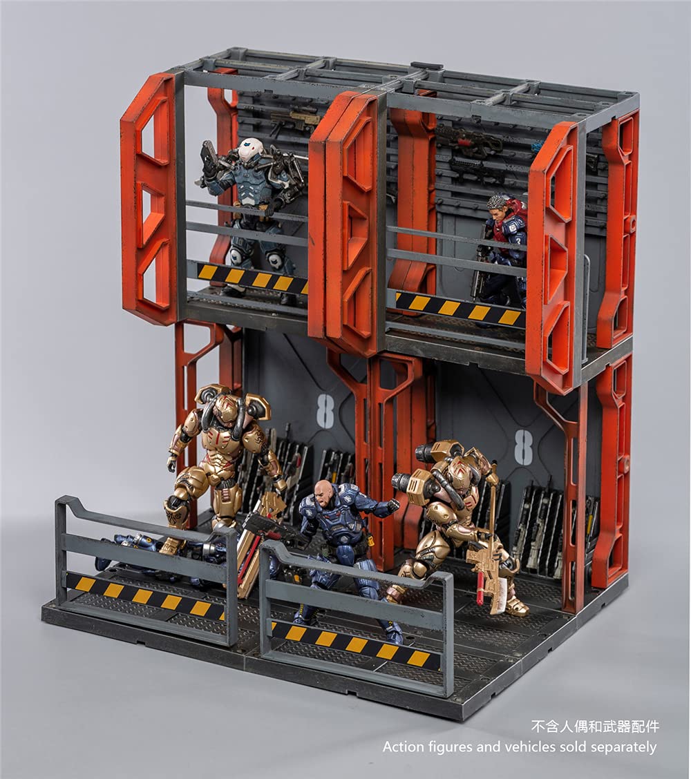 HiPlay JoyToy Science-Fiction Theme Scene Base for 1/18 Scale Action Figures- 1/18 Mecha Depot:Staging Area JT1118