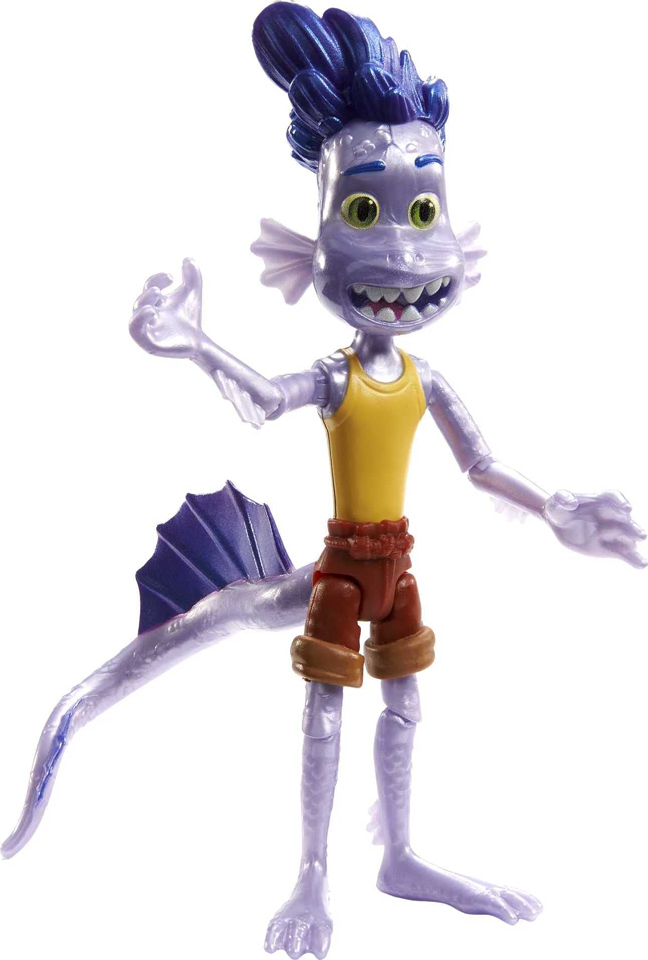 Mattel Pixar Luca Alberto Scorfano Action Figure Movie Toys, Highly Posable with Color Change Elements, Swappable Parts & Authentic Look, Kids Gift Ages 3 Years & Up