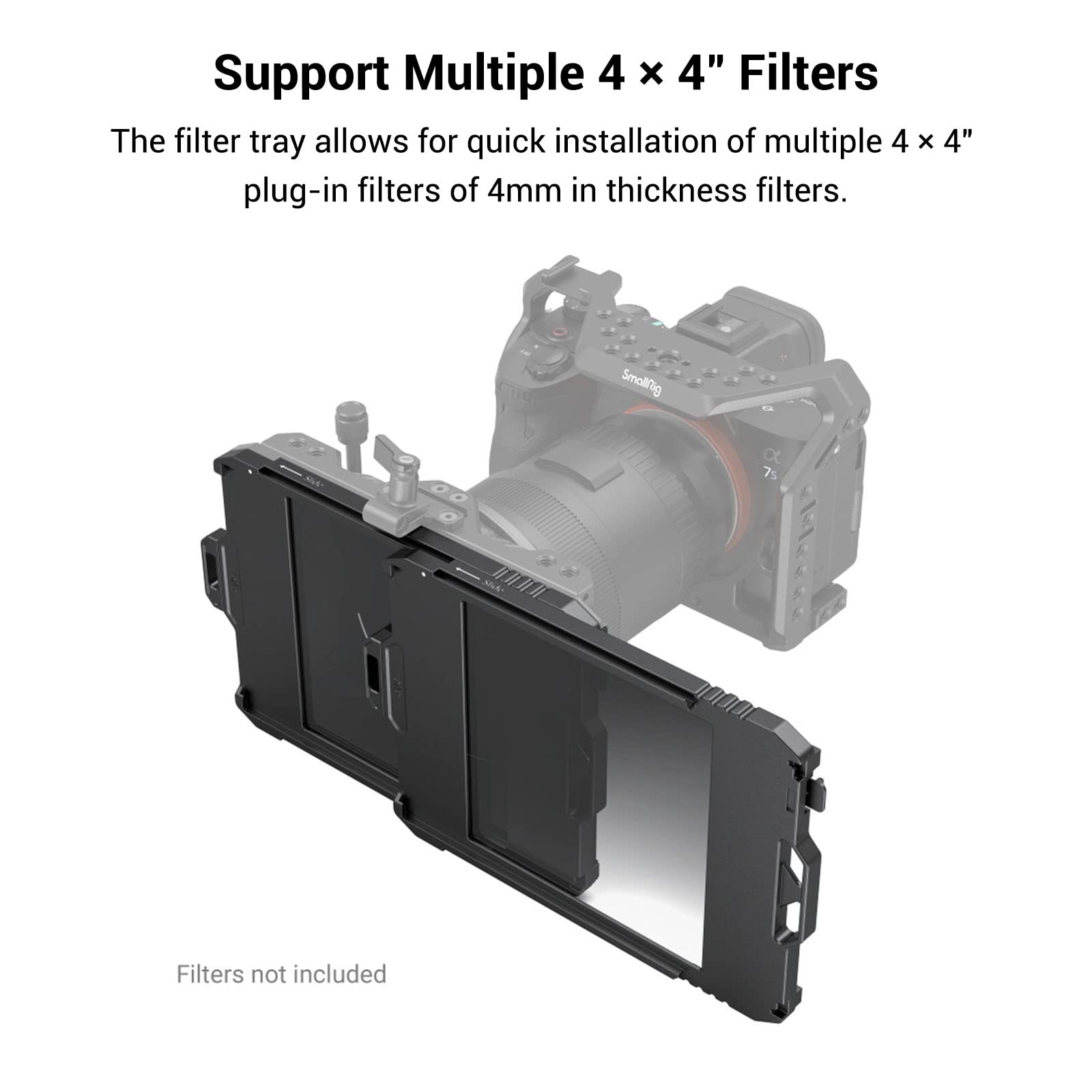 SmallRig Filter Tray (4 x 4) for SmallRig Mini Matte Box, Compatible with 4 x 4 Plug-in Filters - 3320