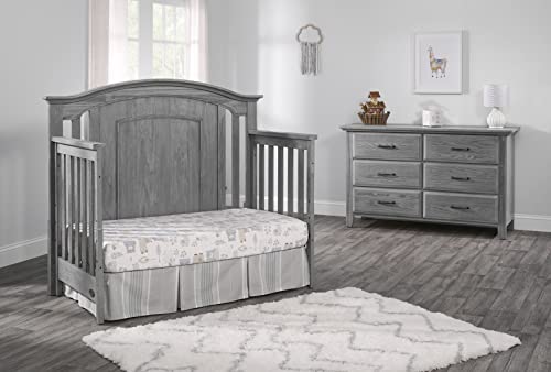 Oxford Baby Willowbrook 4-in-1 Convertible Crib, Graphite Gray, GreenGuard Gold Certified
