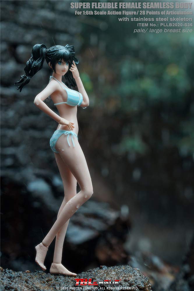 HiPlay TBLeague Seamless Action Figure Anime Girl Body Type and Large Bust 1:6 Scale S36A(Pale, Without Head)
