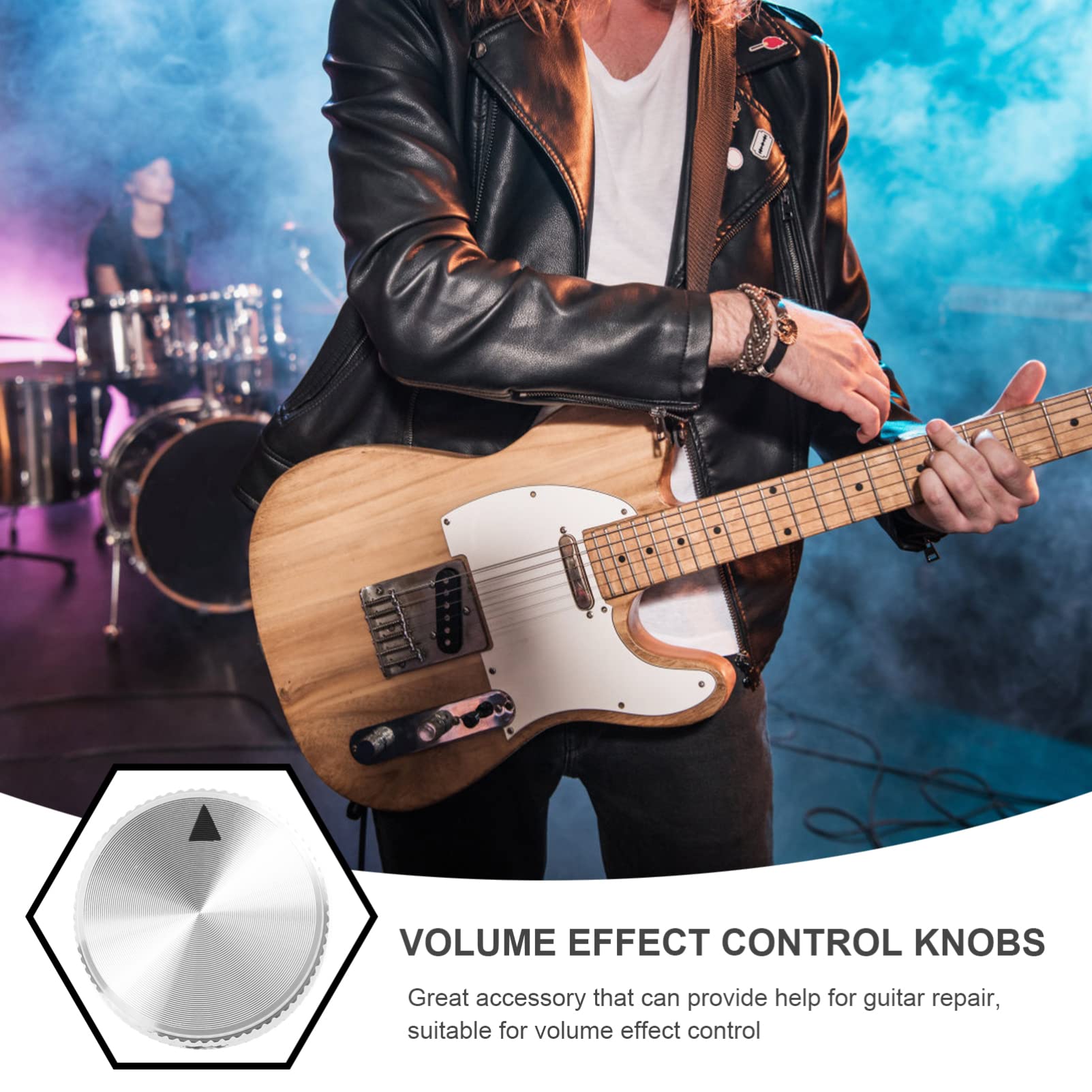 Rotary Electronic Control Potentiometer Knob: 2pcs Volume Control Knob Audio Knob Guitar Knob Knob Aluminum Alloy Amplifier Knob with Wrench and Screws