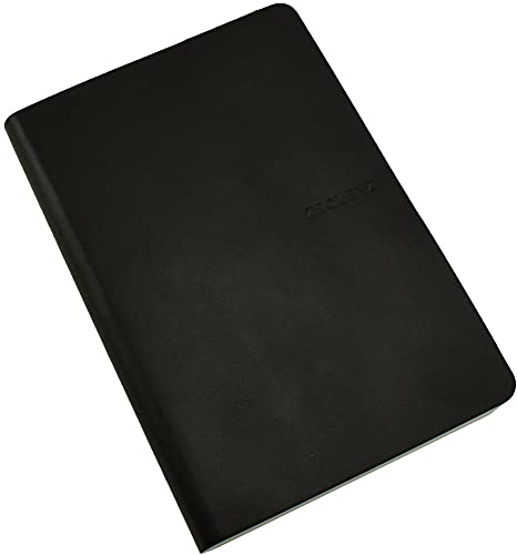 Zequenz Classic 360 Signature Series, Size: B6 Medium, Color: Black, Paper: Grid, Soft Cover Notebook, Soft Bound Journal, 5" x 7", 200 sheets / 400 pages, Squared, Graph, Grid Pattern Premium Paper