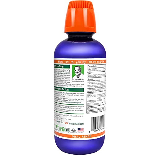 TheraBreath Healthy Gums Periodontist Formulated 24-Hour Oral Rinse with CPC, Clean Mint, 16 Fl Oz (Pack of 2)