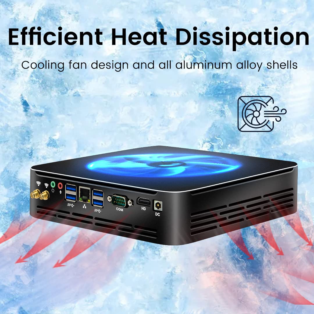 BOESIIPC Mini PC, Desktop Computer i9-9880H,Up to 4.8GHz Windows 11 Pro, 16G DDR4 RAM/512G NVME M.2 SSD, 4K, USB3.0, HDMI, COM, WiFi, BT4.0