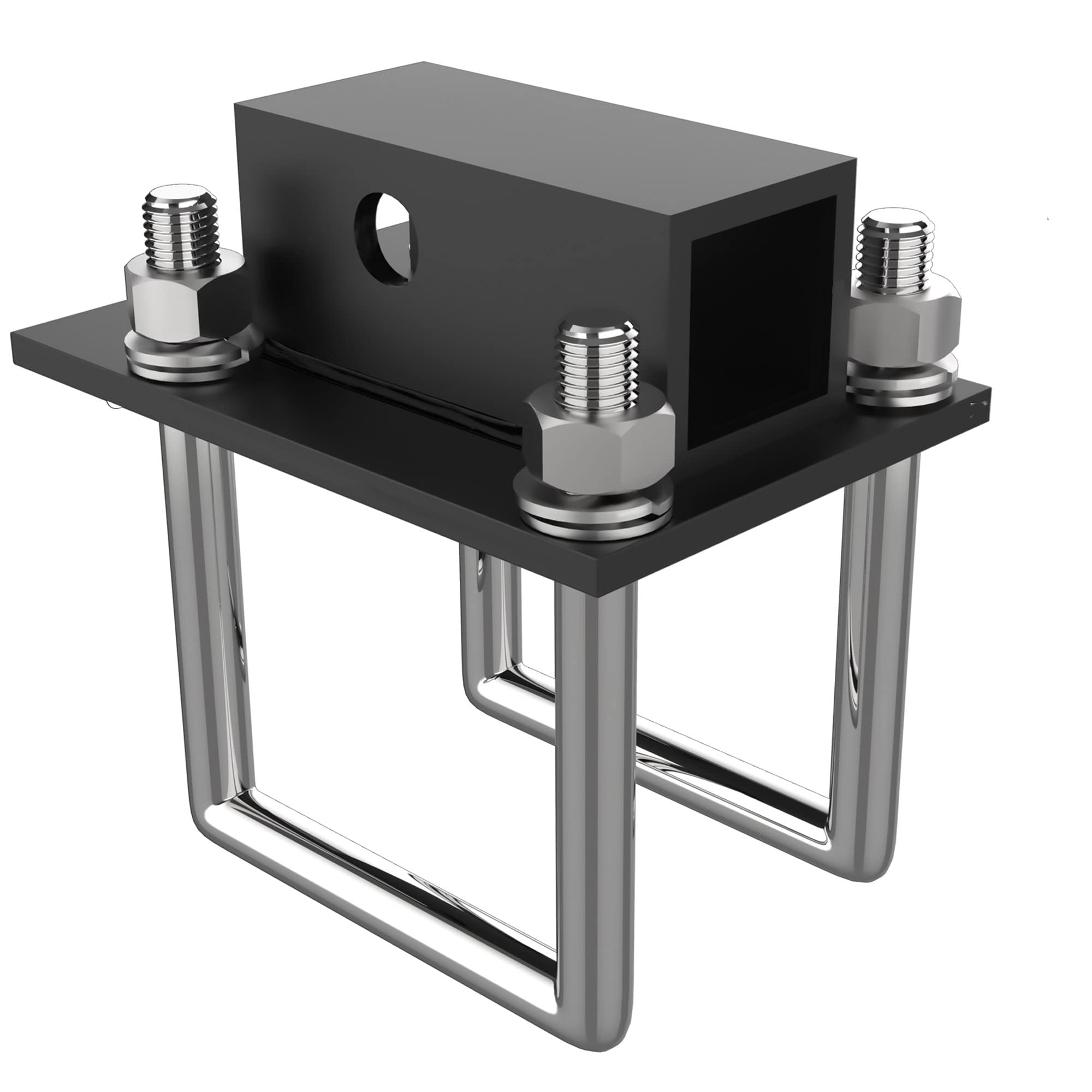 OxGord RV Hitch - 2" Receiver Adapter Fits 4-4.5" Bumper Beam - Trailer Accessories Best for Mounting Bike Racks & Cargo Carriers