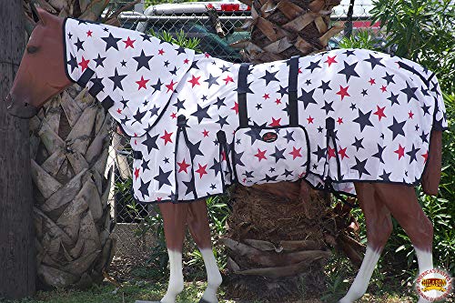 HILASON 78 Inches Horse Fly Sheet Ultra Violet Rays Protect Mesh Bug Mosquito Summer Spring | Fly Sheet | Horse Turnout Sheet | Fly Sheet for Horses | Bug and Mosquito Protection | Fly Sheet for Horse