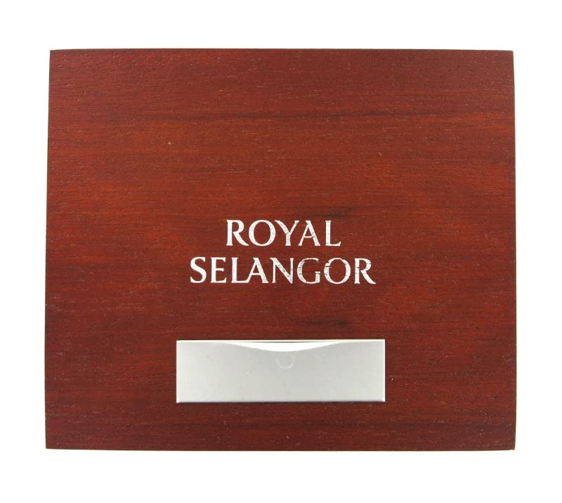 Royal Selangor Hand Finished Teddy Bears' Picnic Collection Pewter Baby Rattle in Wooden Gift Box