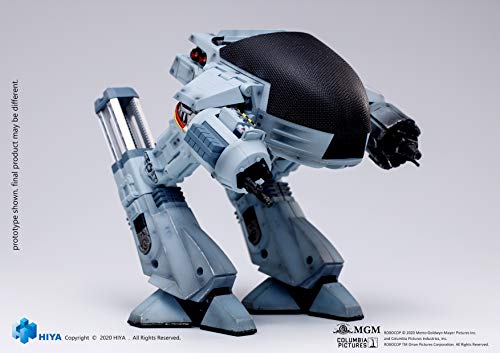 Hiya Toys Robocop: Battle Damaged ED-209 1:18 Scale Action Figure, Multicolor
