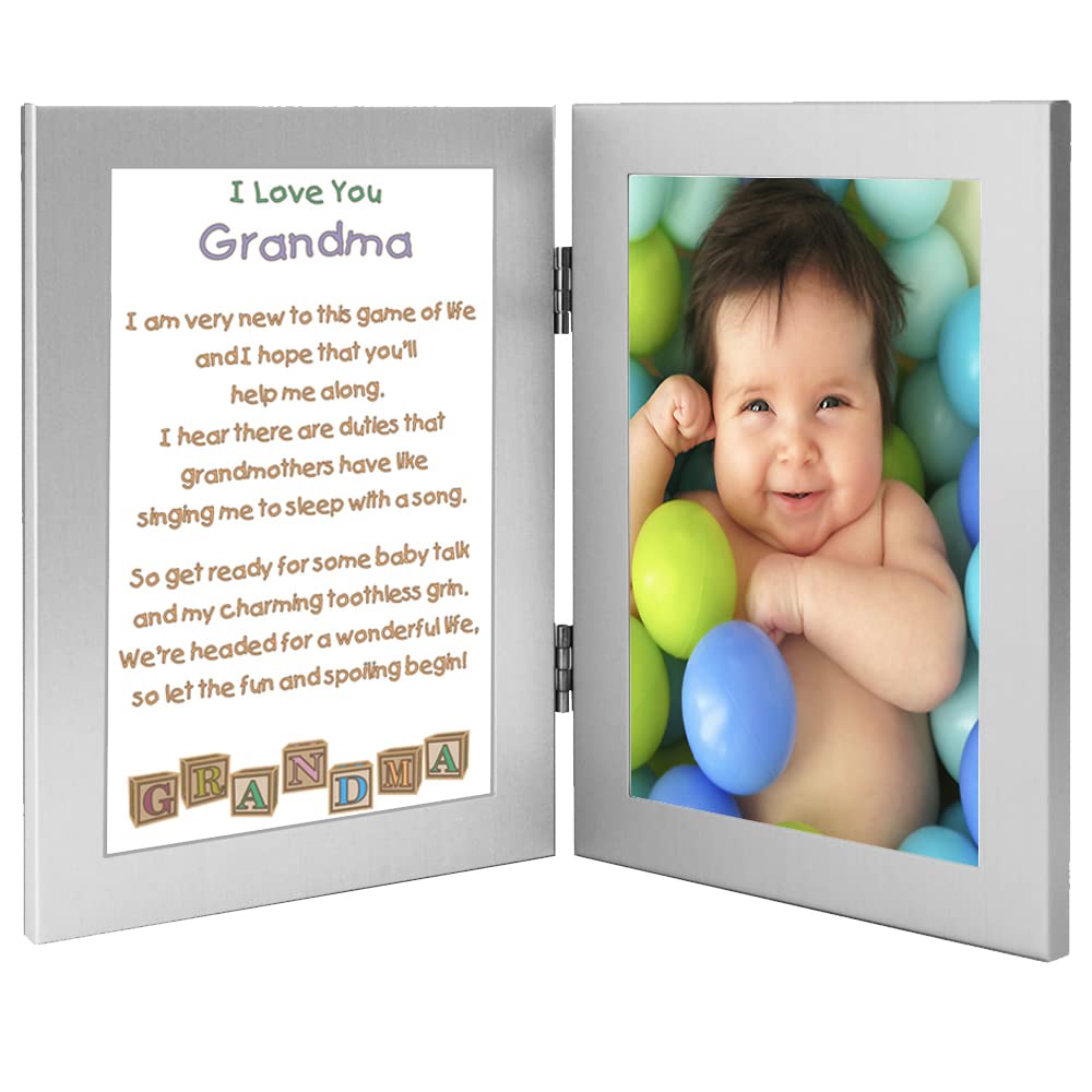 Touching Grandma Poem From Baby in Attached Frames, Add 4x6 Photo