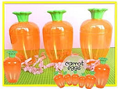 Candy Packaging Plastic Containers (3 Package Set)Include: 3-bunny; 3-carrot and 3-chick Containers