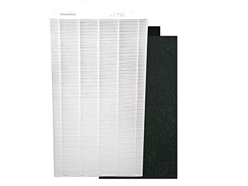 GoodVac Replacement for Sharp Non-OEM HEPA FZ-C150HFU KC-860U Air Purifier Filter with 2 Pre-Filters by GoodVac