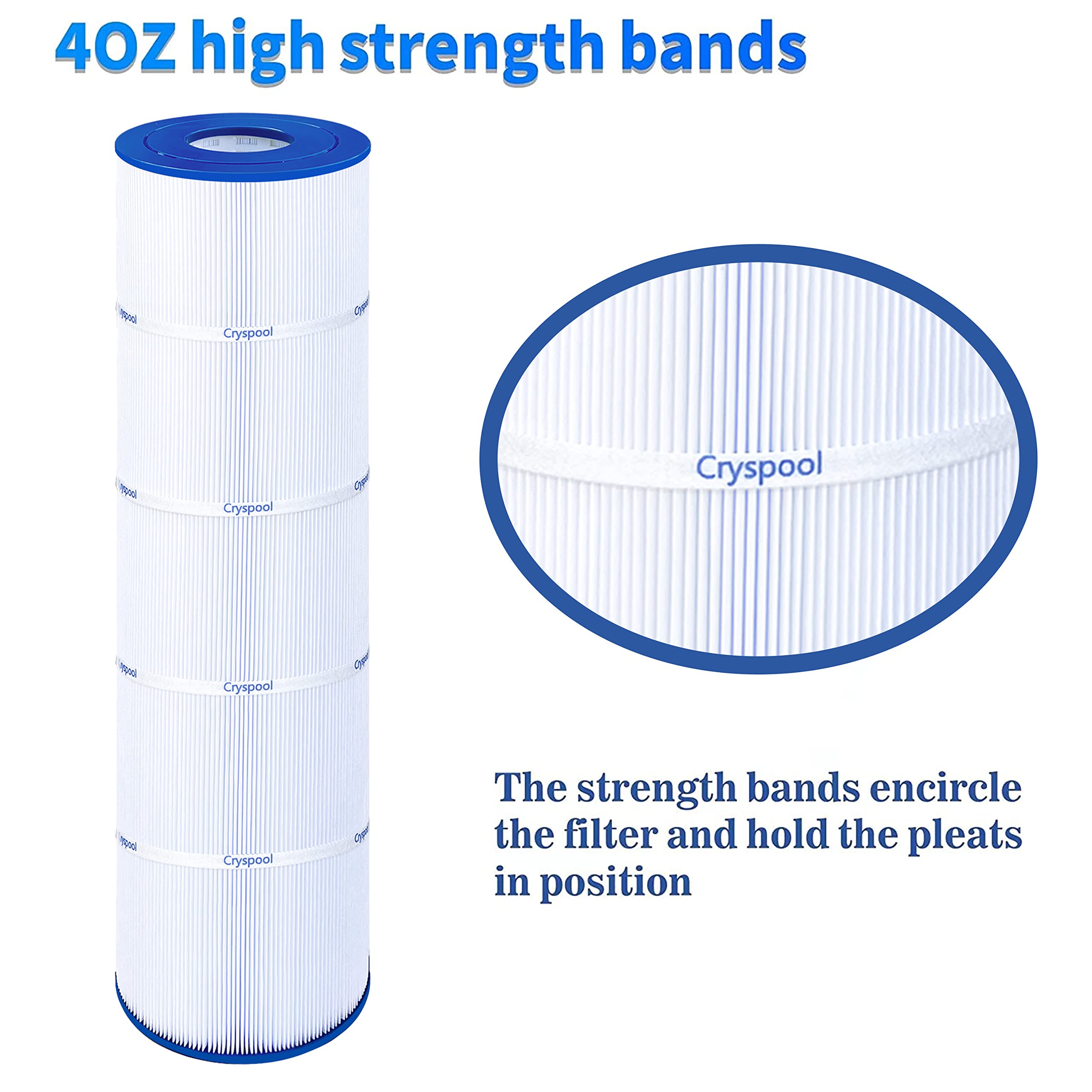 Cryspool Pool Filter Cartridge Compatible with CCP420,PCC105-PAK4, C-7471, R173576,178584, Clean and Clear Plus 420,817-0106, FC-6470,4 Pack