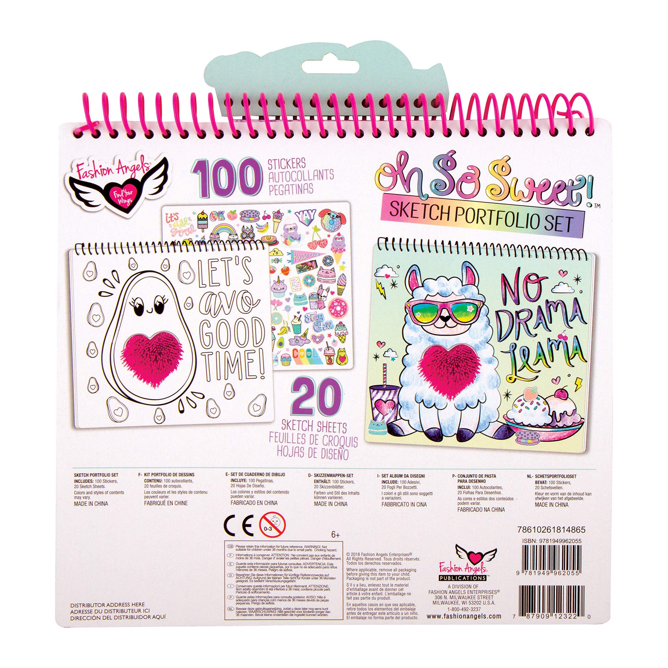 Fashion Angels Oh So Sweet SIL E. Cone Sloth Portfolio, Brown/A