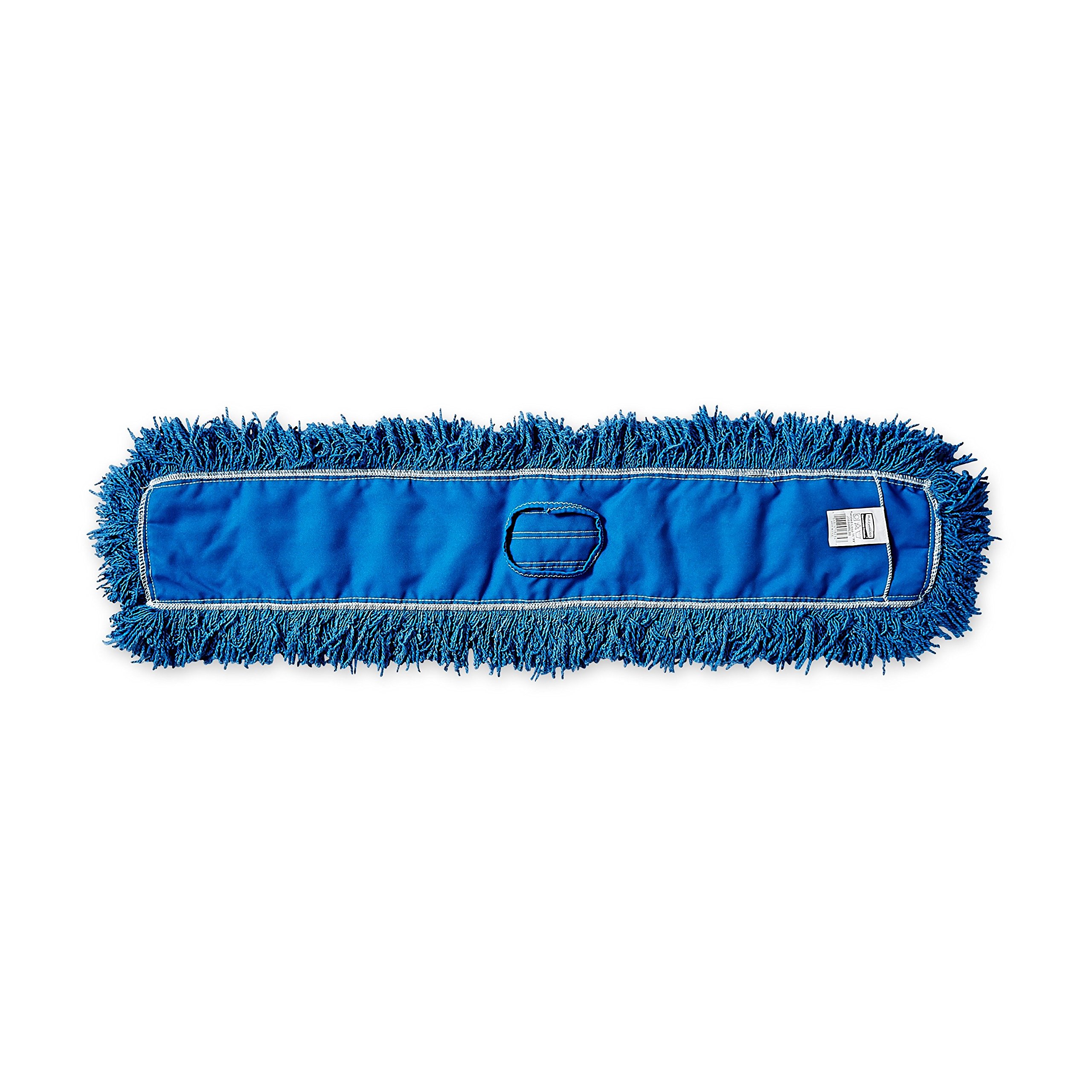 Rubbermaid Commercial Twisted Loop Synthetic-Dust Mop, 36-Inch Length x 5-Inch Width, Blue, Heavy Duty Mop for Floor Cleaning Office/School/Stadium/Bathroom