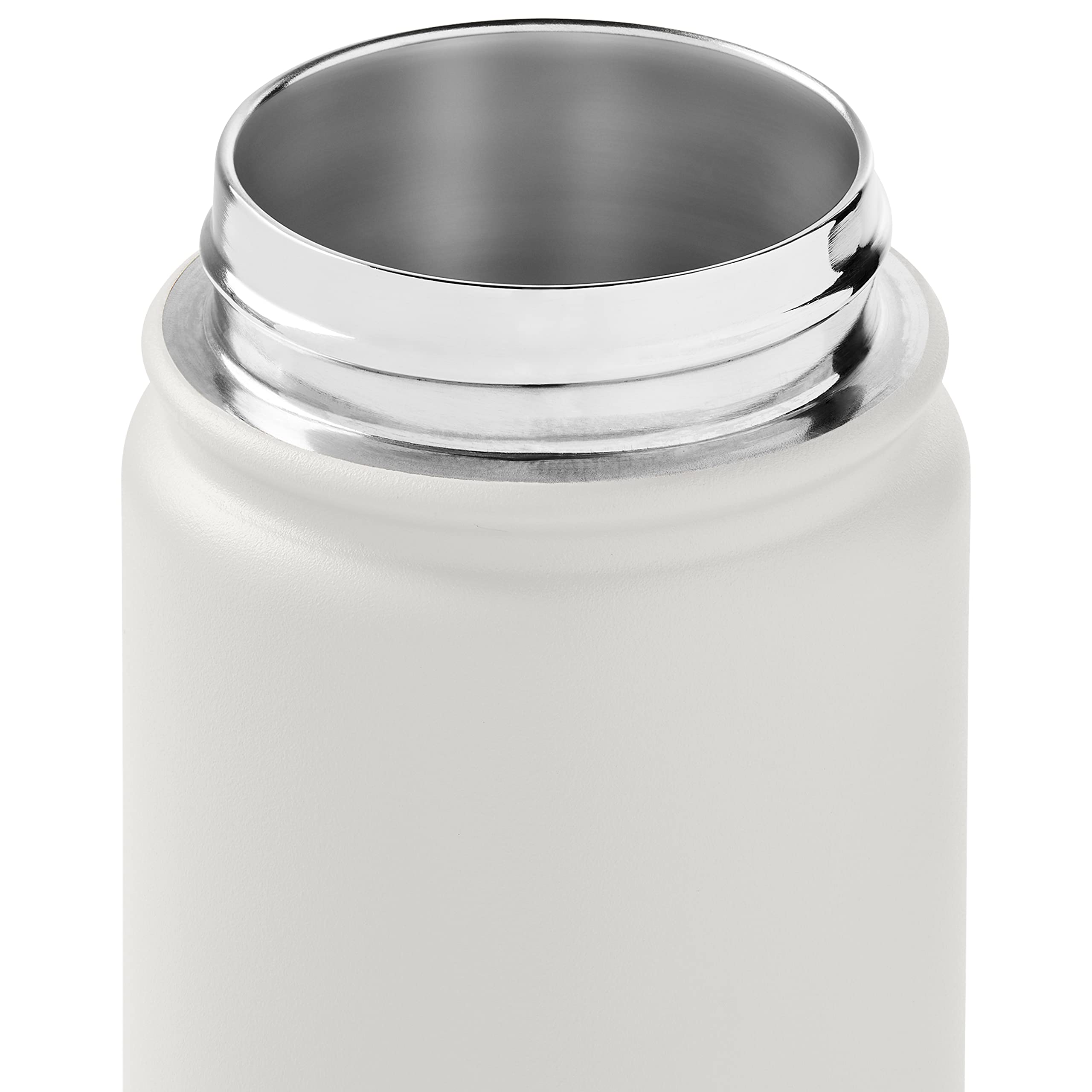 Retrospec Alder Insulated Water Bottle with Straw Lid & Handle Cap - Stainless Steel Wide Mouth Double-Wall Vacuum Insulated Thermos - BPA Free Leakproof Canteen - Abalone, 22oz