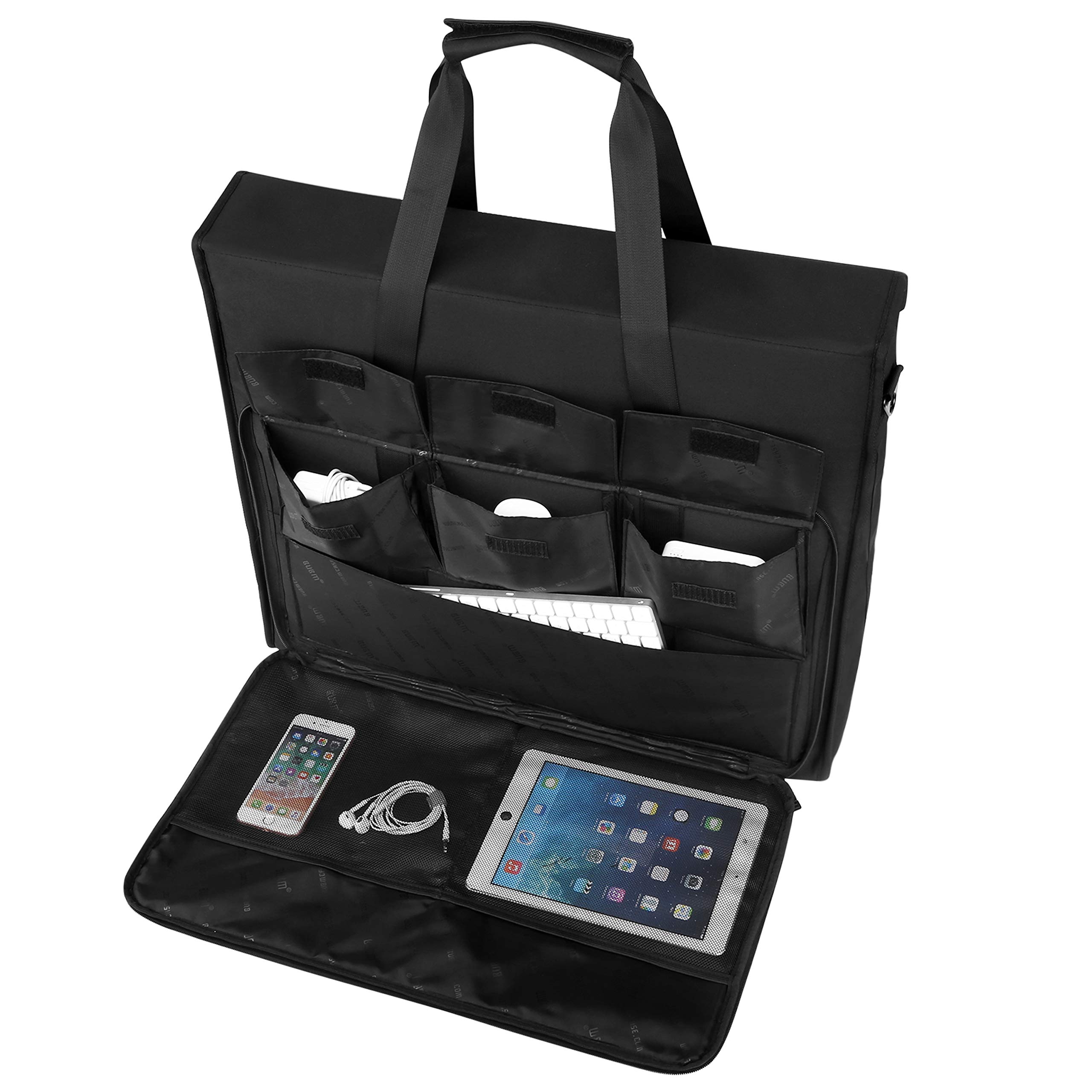 BUBM 21.5"/24" Nylon Carry Tote Bag Compatible with Apple iMac Desktop Computer, Travel Storage Bag for iMac 21.5-inch and 24 inch