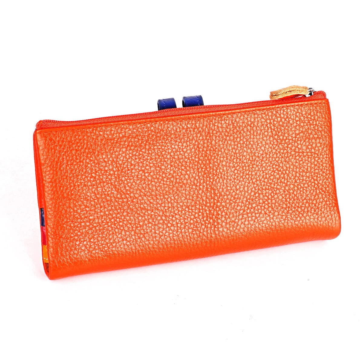 Hmroman Long Women Wallet, Soft Leather Designer Bifold Multi Card Organizer Lady Clutch RFID Blocking Fashion Colorful Wallet